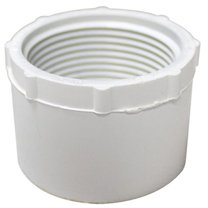 LASCO 438248BC Reducing Bushing, 2 x 3/4 in, Spigot x FNPT, PVC, White, SCH 40 Schedule ...