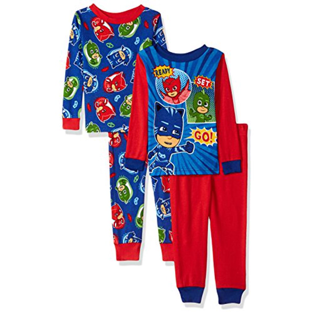 PJ Masks - PJ Masks Toddler Boys' 4-Piece Cotton Pajama Set, Navy at ...