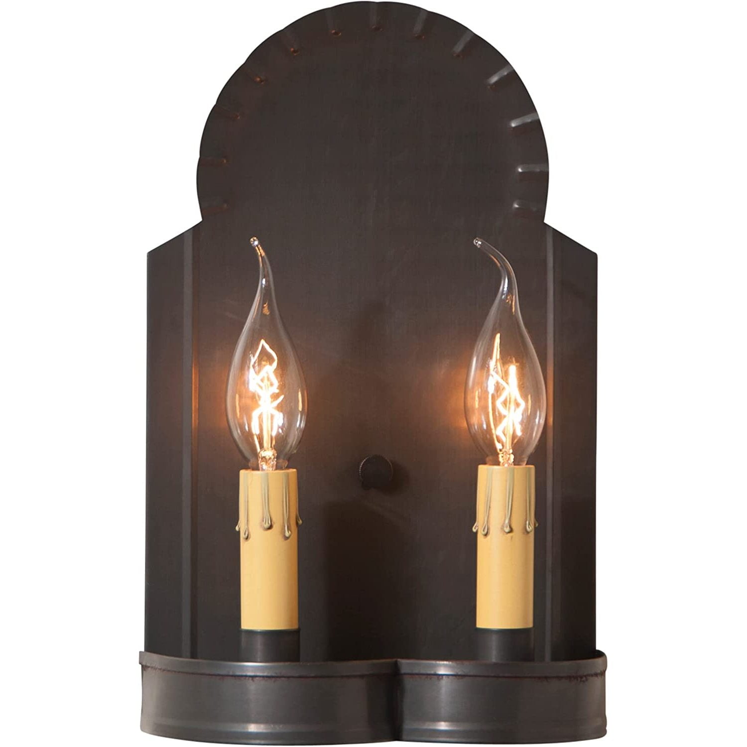 Irvin's Tinware, 844WKB, Hanover Double Wall Sconce in Kettle Black ...