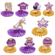 SlaBao 9pcs Graduation Honeycomb Centerpiece Graduation Table ...