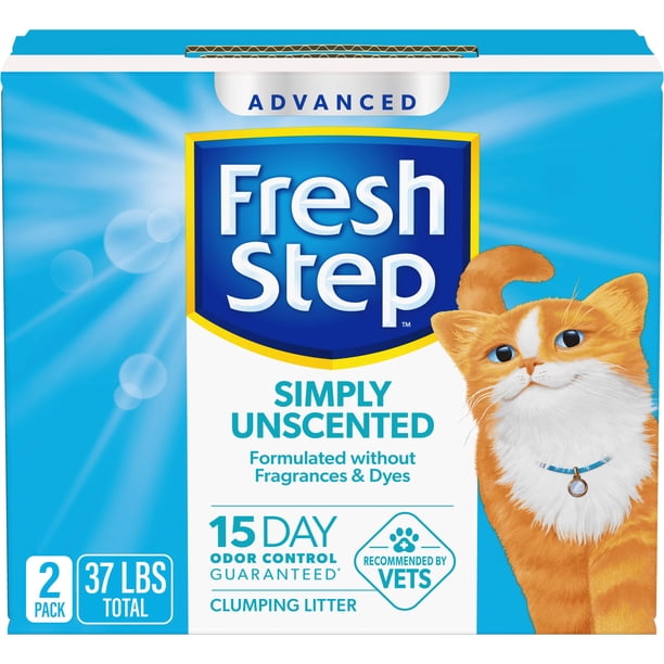 Fresh Step Advanced Simply Unscented Clumping Litter, Fresh Step ...