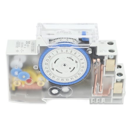 Timer Switch, Transparent Mechanical Timer Switch 24h AC 220-240V ABS ...