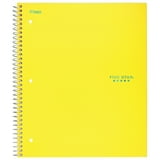Mead Five Star Notebook, 3 Subject, College Ruled, Plastic Cover ...