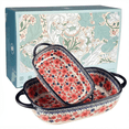 Ceramic Baking Dish Set, 2-Piece Rectangular Casserole Dishes in ...