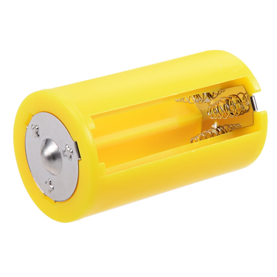 1 Pcs Yellow Cylinder Battery Holder Adapter for 3x1.5V AAA Batteries ...