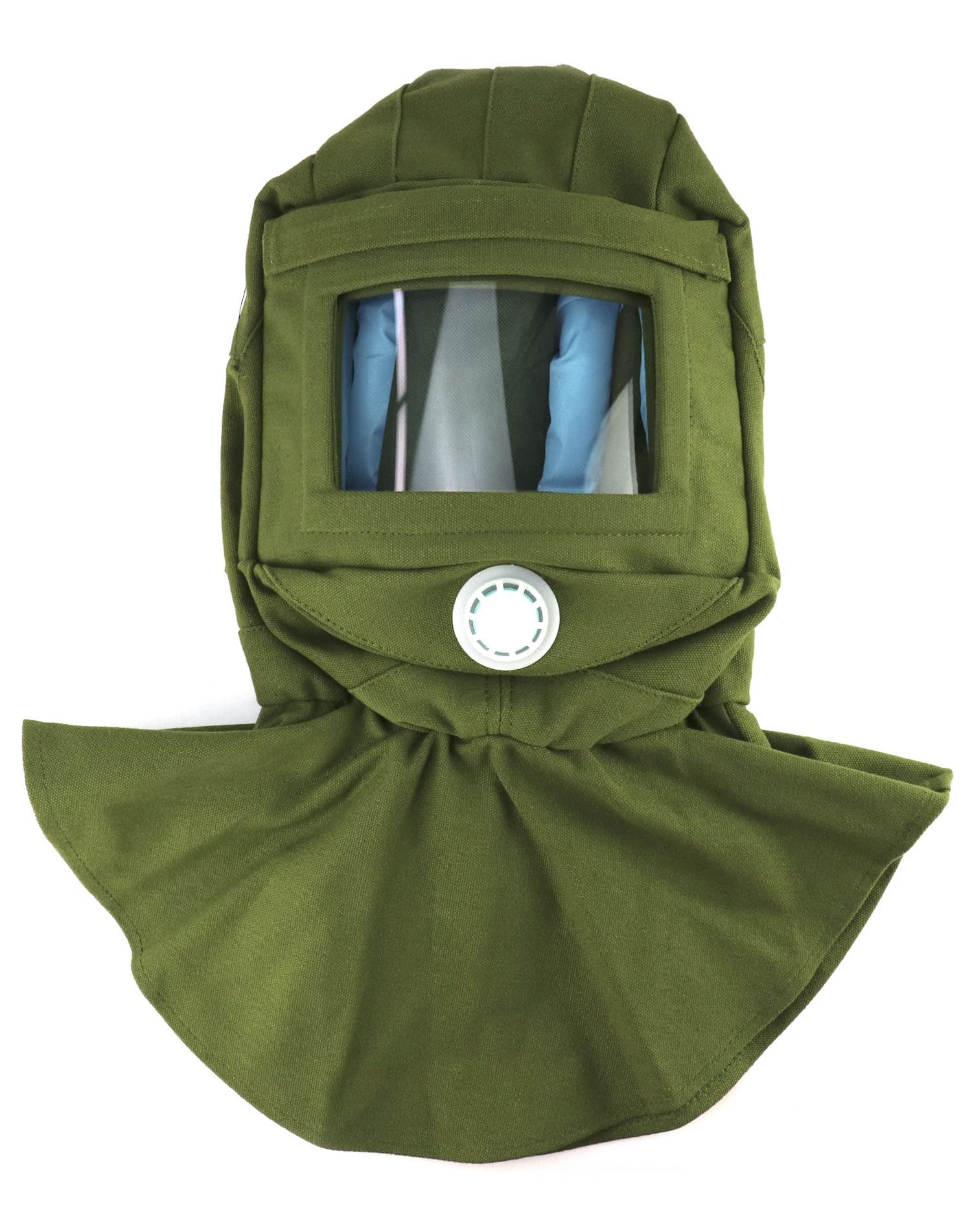 Máscara de seguridad QWORK con capucha antipolvo y viento, color verde ...