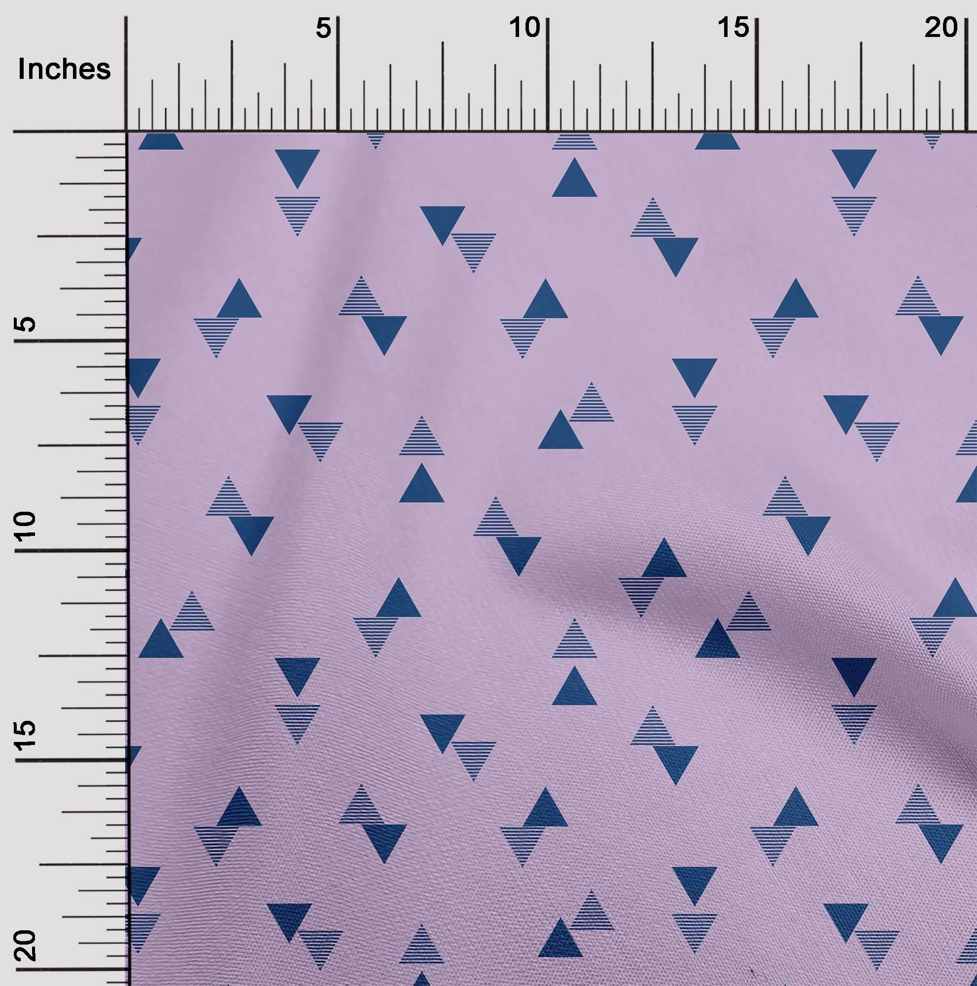 oneOone Cotton Silk Fabric Triangle Geometric Print Fabric by Yard 42 ...