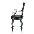 Pemberly Row Big and Tall Metal Counter Stool in Black - Set of 3 ...