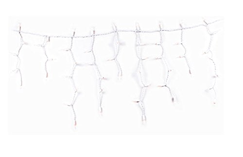 Holiday Living 300 Count Clear Icicle Lights, White Wire, 20 Feet ...
