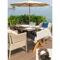 60x102 Inch Outdoor Tablecloth with Umbrella Hole Zipper Rectangle ...