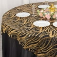 Efavormart 72"x72" Black Gold Wave Embroidered Sequin Table Overlay ...