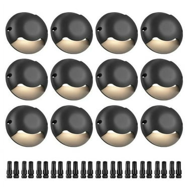 GKOplus 12-Pack LED Step Lights, 12-24V, 2W, Outdoor, Waterproof, Die ...