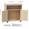 Kings Brand Furniture Beech Wood Kitchen Serving & Storage Cart – 2 ...