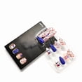 24Pcs 4th of July Press On Nails, Patriotic Red White Blue Star & Swirl ...