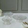 BalsaCircle 3 Clear Plastic Cupcake Display Stands Pressed Design ...