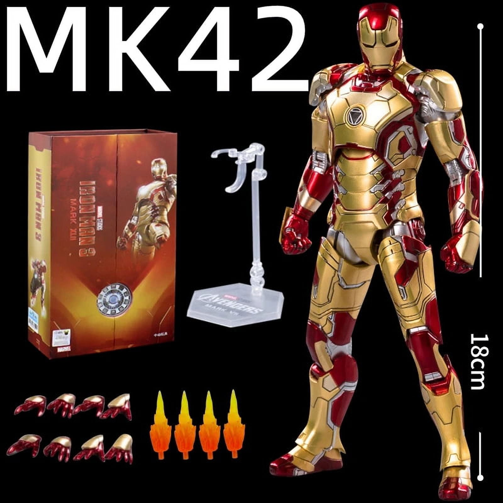Figura de Iron Man de 18 cm de ZD Toys, modelo de acción de Tony Stark, modelo War Machine MK1 ...
