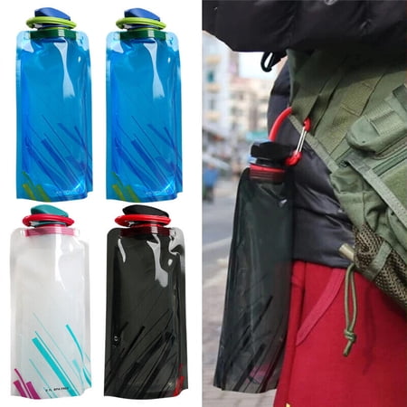 4PCS Foldable Running Outdoor Activities Water Bottle 700ml Collapsible ...