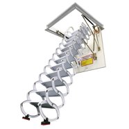 Expandable Attic Ladder Loft Stairs, Folding Pull Down Steps, 12.5ft ...