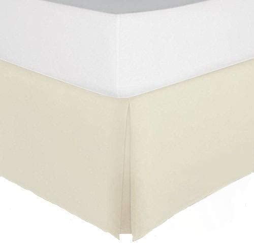 11-Inch Drop Queen Size 60" x 80" Ivory Solid Bed Skirt Split Corner ...