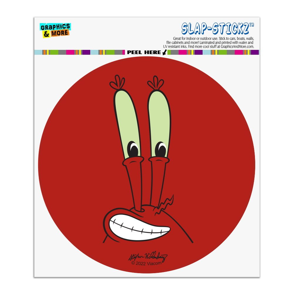 SpongeBob Mr. Krabs Face Automotive Car Window Locker Circle Bumper ...