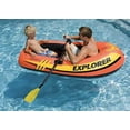 Intex Explorer 200 Inflatable 2 Person Raft Set with Oars and Pump, 3 ...