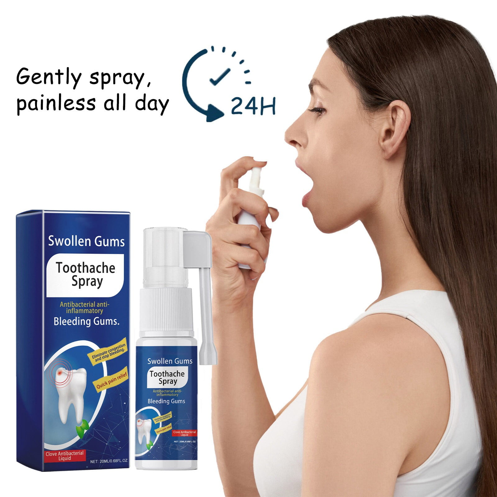 SDHJKSIN Toothache Care Spray Swelling And Of Gums Teeth Toothache And ...
