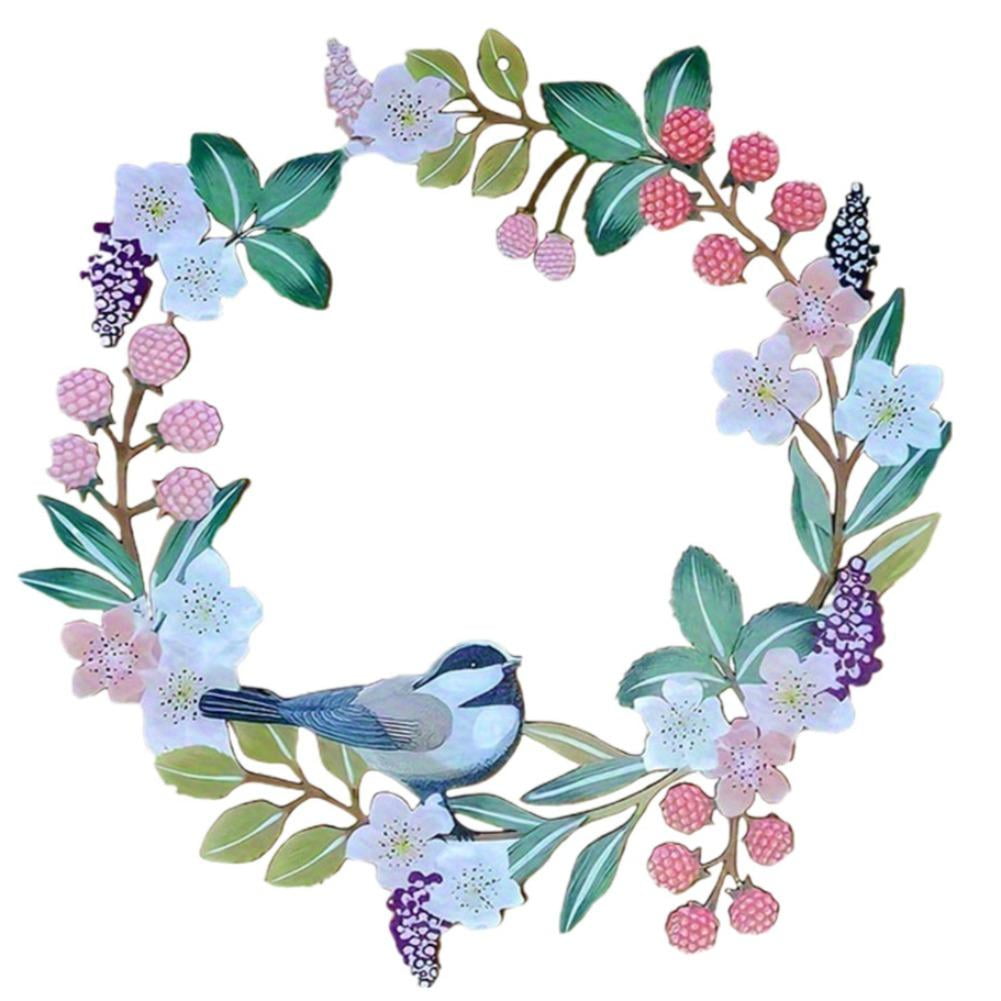 Click here for Cpoms Wrought Iron Wreath Retro Bird Branch Wall D... prices