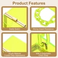 Uxcell Women Clear Purse Square Acrylic Purse Yellow Gold - Walmart.com