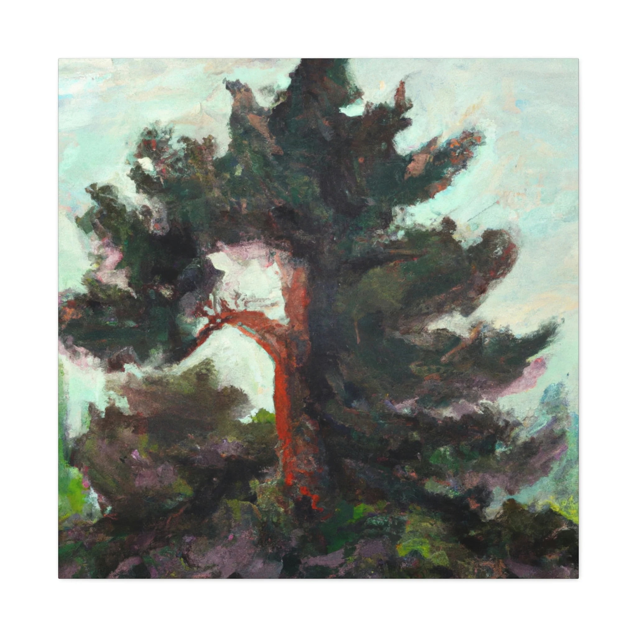 Cedar Tree Expressionism - Canvas - Walmart.com