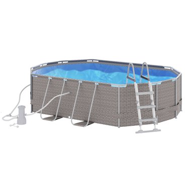 Infans Above Ground Swimming Pool Rectangular Frame Above Ground Pool ...