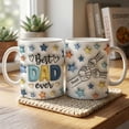 Customize Best Dad Ever Mug Personalized, 3D Inflated Effect Mug Dad ...