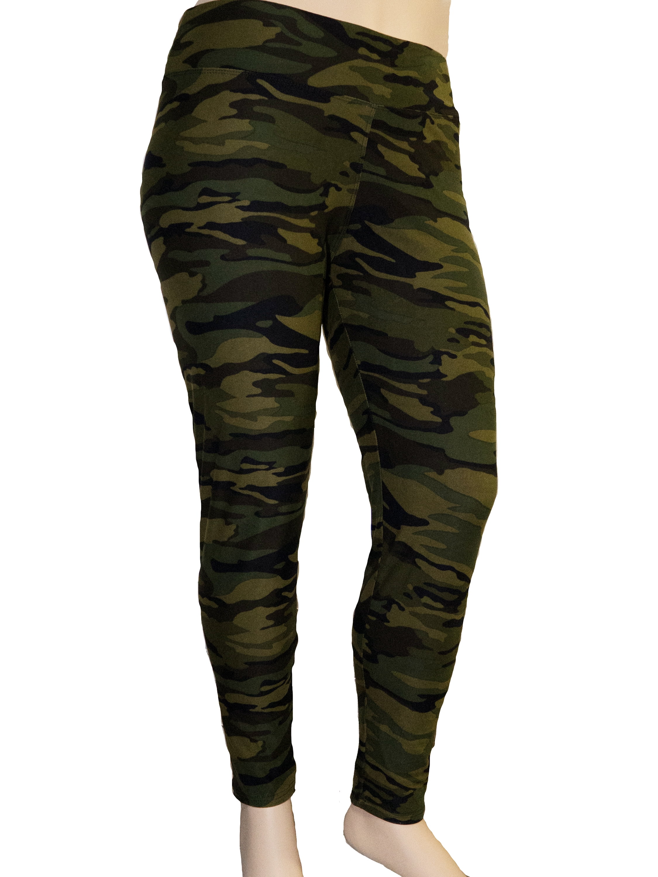 Stylzoo Plus Size Women's Ankle High Comfort Stretch Leggings Yoga ...