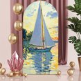 Arch Backdrop 6 Ft, Coastal Nautical Spandex Stretch Fitted Arch Cover ...