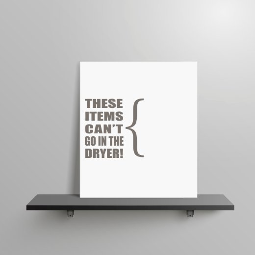 Laundry Room Decor These Items Can't Go in Dryer Vinyl Stickers Decals ...