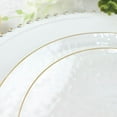 Balsa Circle 10 Clear 9" Round Hammered Plastic Plates, Gold Trim ...