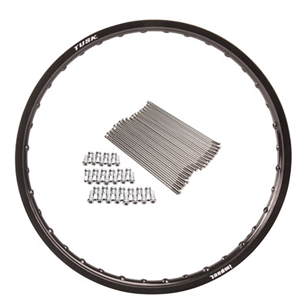 Impact Front Rim and Spoke Kit 21 x 1.60 Black Compatible With KTM 350 ...