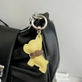 Adorable Miniature French Dog Keychain PU Leather Key Holder Bag Charm ...