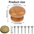 Solid Wood Mushroom Shaped Cabinet Handles 10 Pack of Elegant Drawer ...