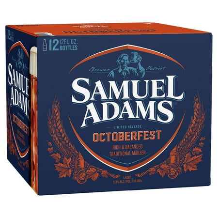 Samuel Adams Octoberfest Seasonal Beer, 12 pack, 12 fl oz bottles - Walmart.com