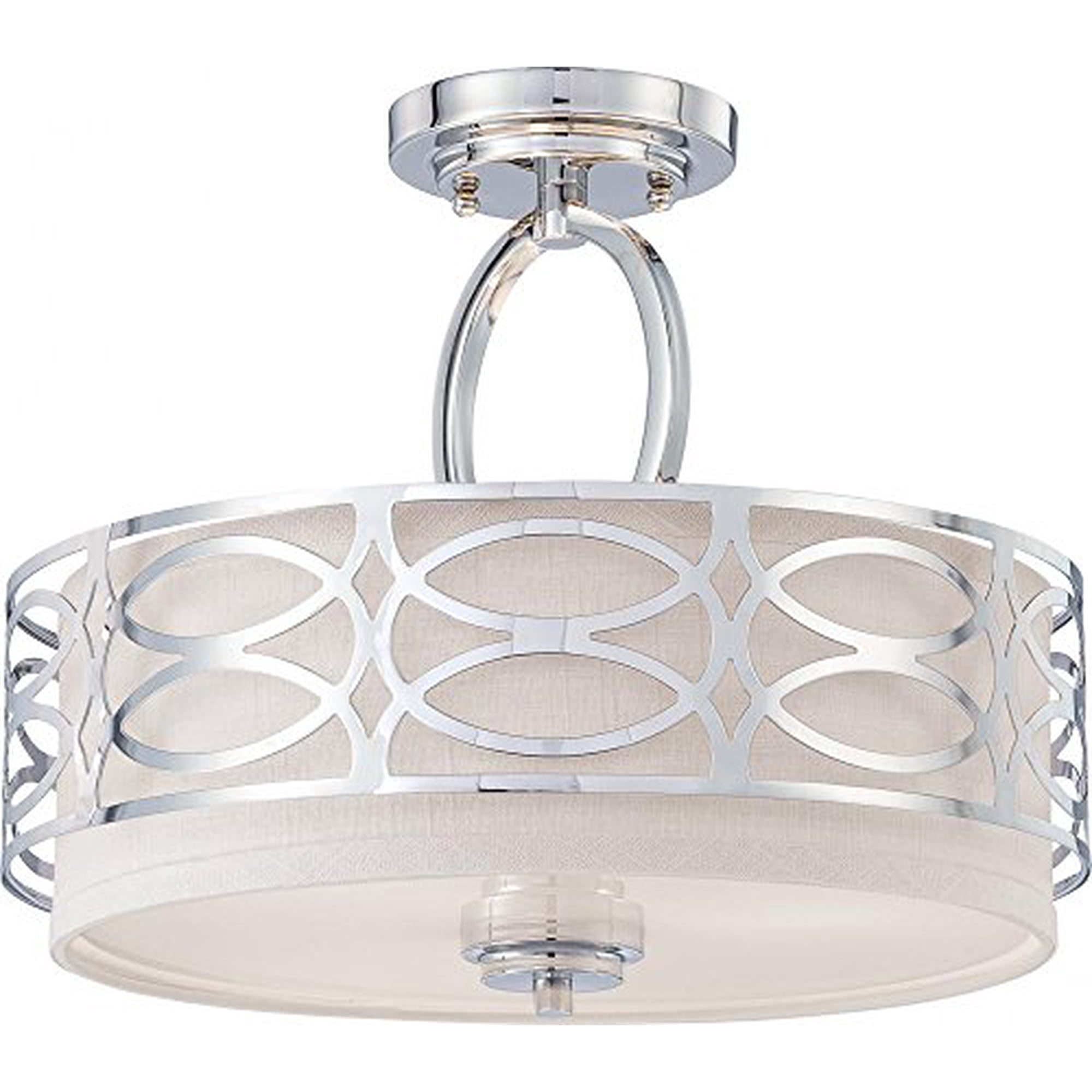 Click here for Nuvo 60/4629 Three Light Semi Flush Mount  Polishe... prices