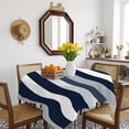 Black White Blue Grey Horizontal Stripes Table Cloth 54x54in ...