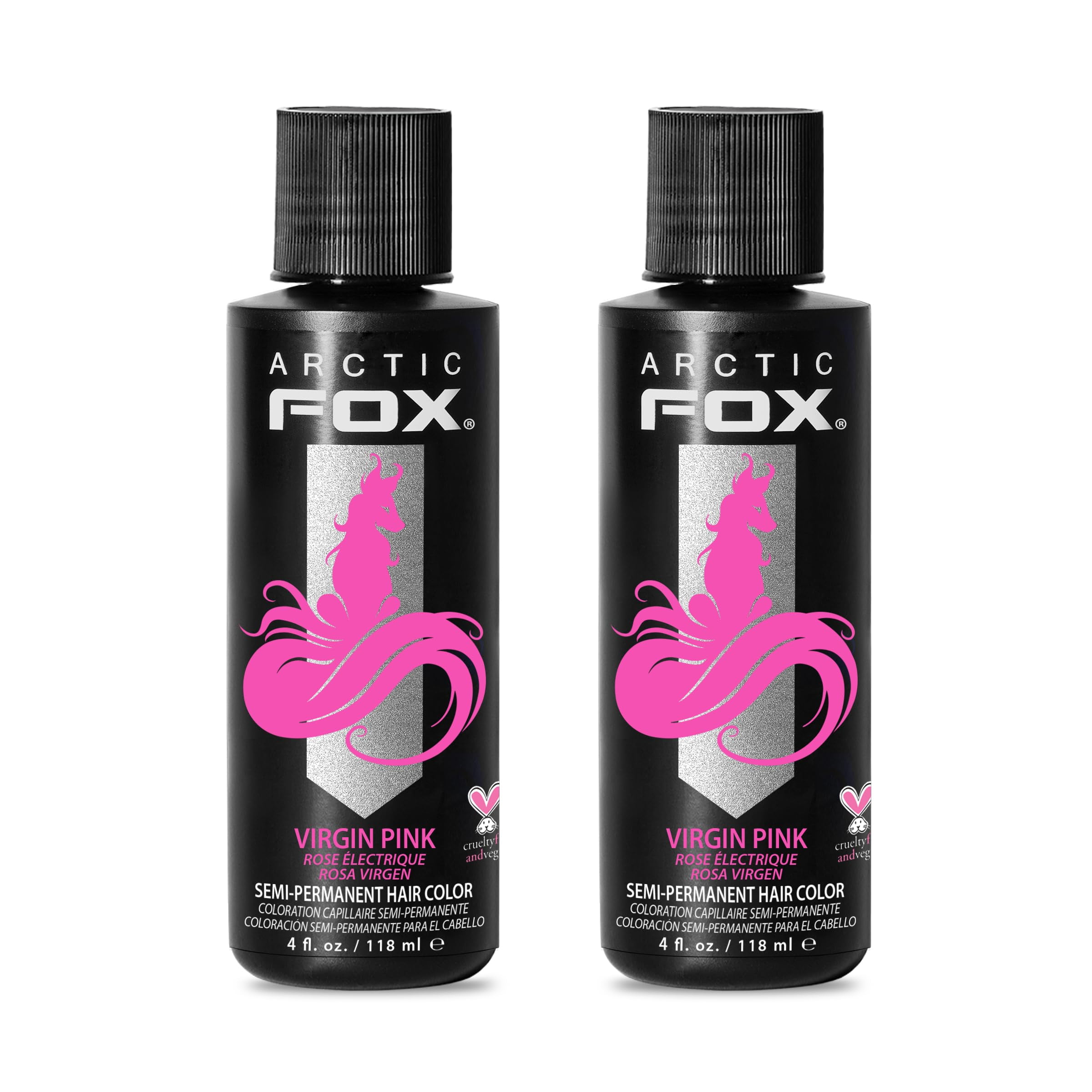Tinte para el cabello Arctic Fox Virgin Pink 120 ml (paquete de 2 ...