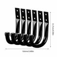 Generic 6 Pack Heavy Duty Black Metal J-Hooks, Wall Mount Garage ...