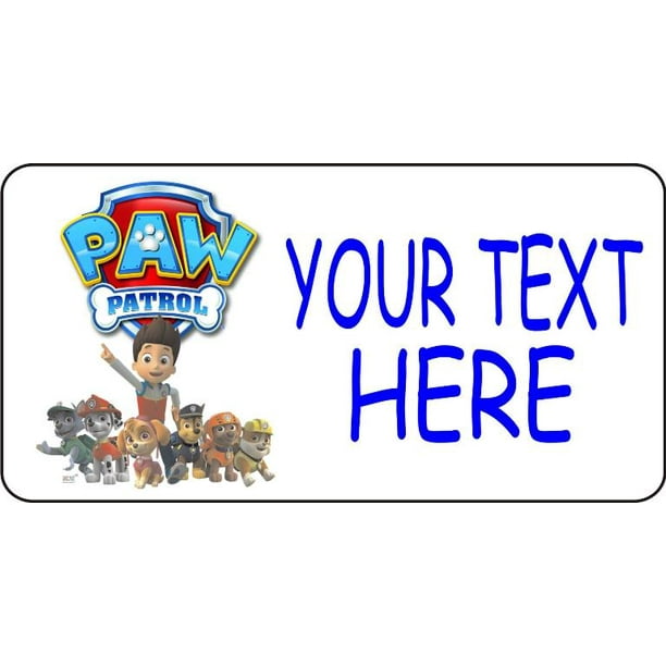Paw Patrol Offset Photo License Plate - Walmart.com - Walmart.com