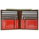 Top Grain Extra Capacity Leather Bifold Wallet with Credit Card Slots ...