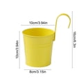 3.15 Inch Metal Hanging Flower Pots for Railing Fence Hanging Bucket ...