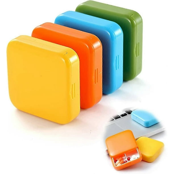 4-pack,medication Organizer With 2 Compartments ,easy-to-carry Safe And ...