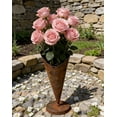 CaraMart Rustic Cone Shaped Flower Pot Modern Geometric Metal Container ...
