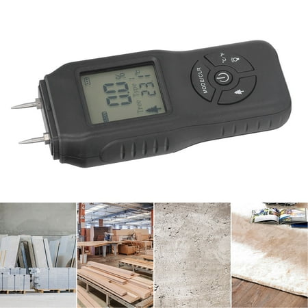 Wood Moisture Meter, Pin-Type Water Leak Detector Digital Damp Tester ...