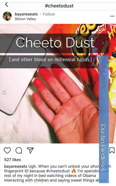 Cheeto Dust : (and other blood on millennial hands) (Paperback ...